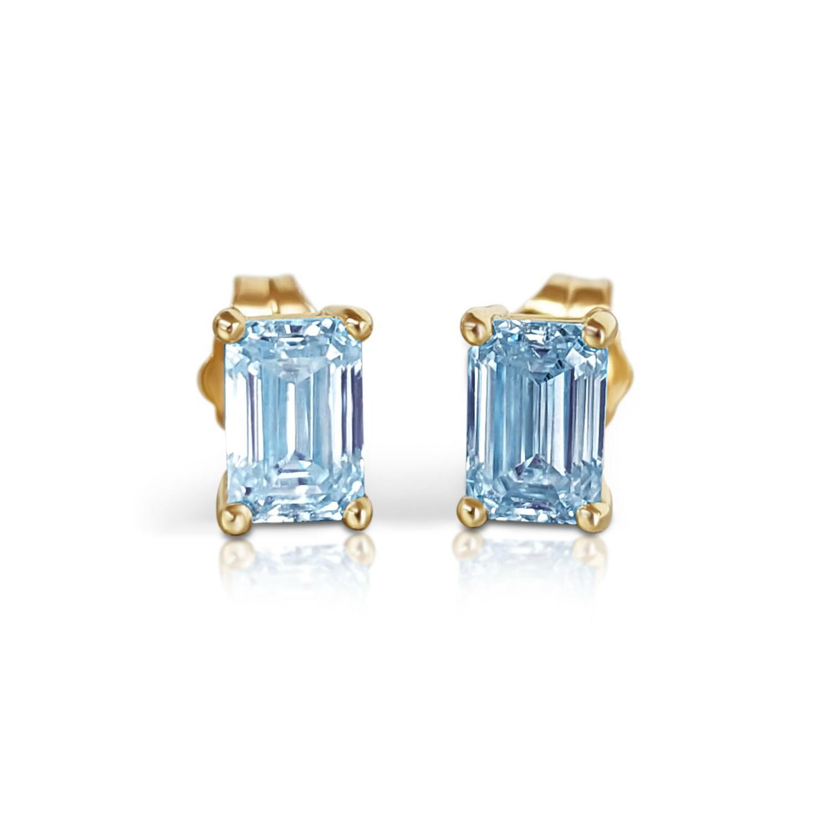 Light Blue Aquamarine Crystal Studs Bridal Earrings | Light Blue Woman ...