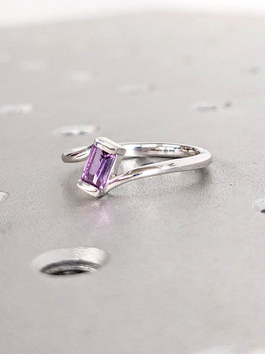 Alexandrite Promise Ring - Alexandrite Emerald Cut Ring - Color Change ...